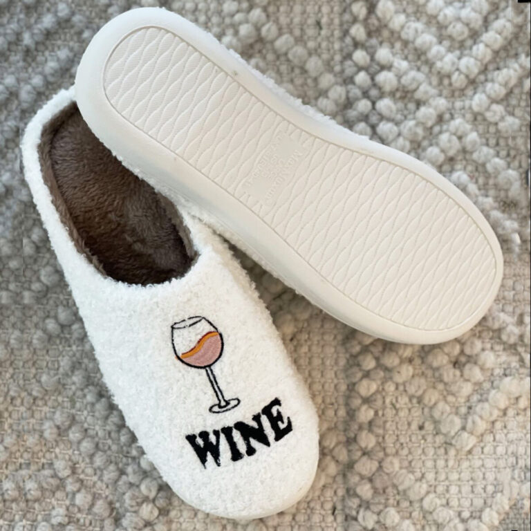 Wine Time Slippers - The Paisley Box